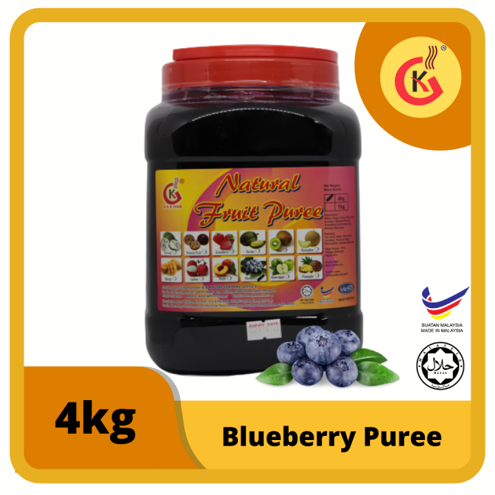 [ 现货 Ready Stock 100% JAKIM HALAL] 4KG Blueberry Fruit Puree/ Blueberry ...