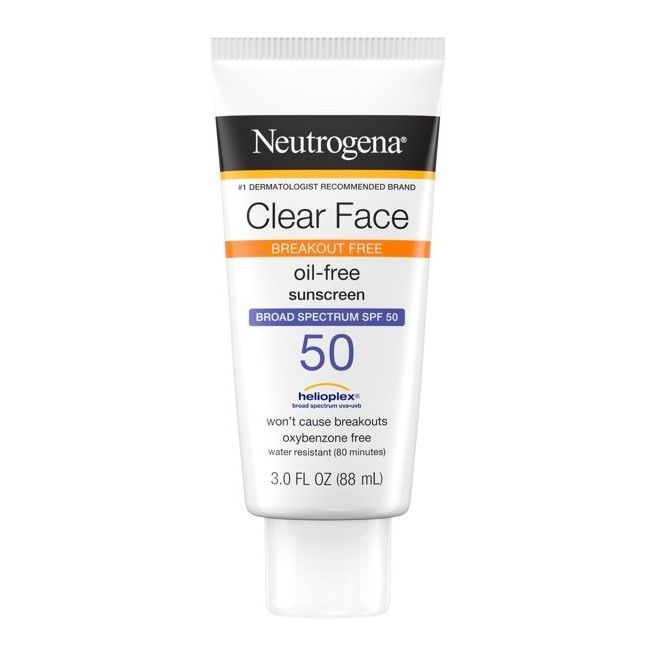 Neutrogena Clear Face Breakout Free Oil Free Sunscreen SPF 50, 88ml (3 oz) Aug 2026 Expiry ...