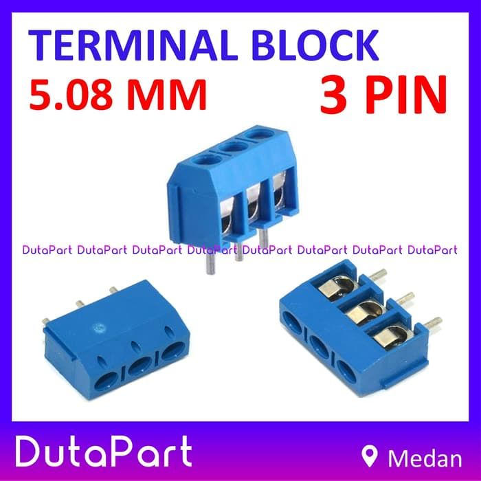 50 PCS Terminal Block 3 Pin Connector Skrup Screw Pitch 5.08mm 5mm 3P ...