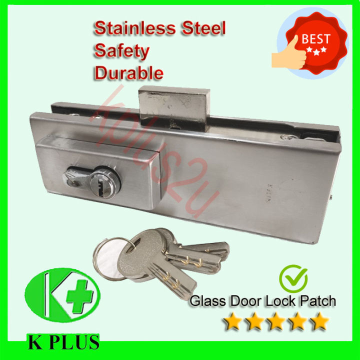 Glass Lock Tempered Glass Door Lock Patch Lock Bottom Floor Lock kunci ...