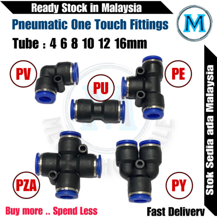 Pneumatic Air Fitting Tube 4~16mm One Touch Fitting, Air Fitting, Push ...