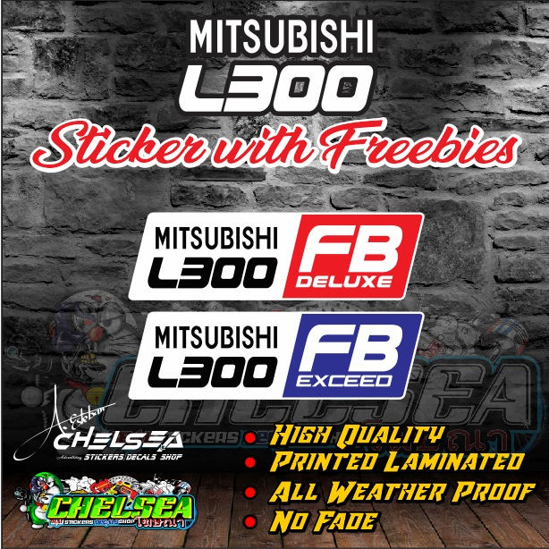 Mitsubishi L300 FB Deluxe, L300 FB Exceed Sticker with freebies | Lazada PH