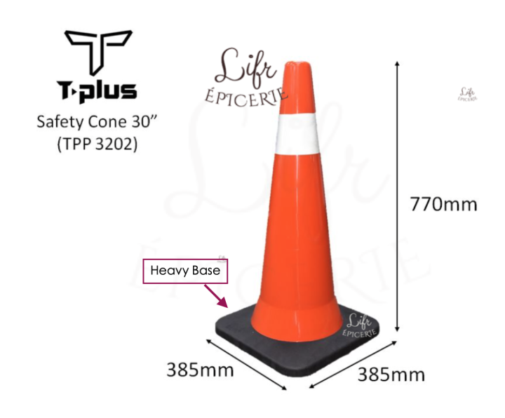 Safety Cone 30" (770mm) Heavy Duty Parking Cone Traffic Block ...