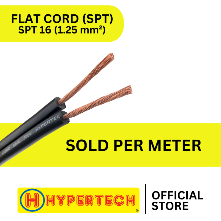 Hypertech FLAT CORD # 16/2 - PER METER - SPT - Pure Copper Electrical ...