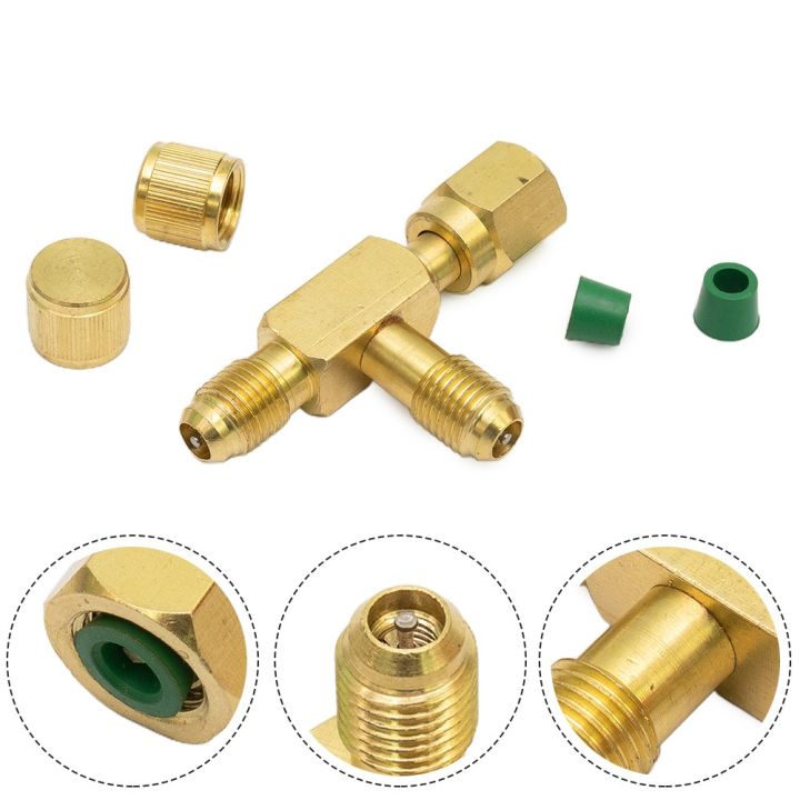 T Type Adapter T-shaped Deep Vacuum Manifold SAE Flare With Rotary ...