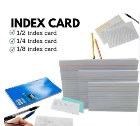 New Ruled Index Cards Multi-Pack 3x5/4x6/5x8 inches 100 Sheets - Ideal ...