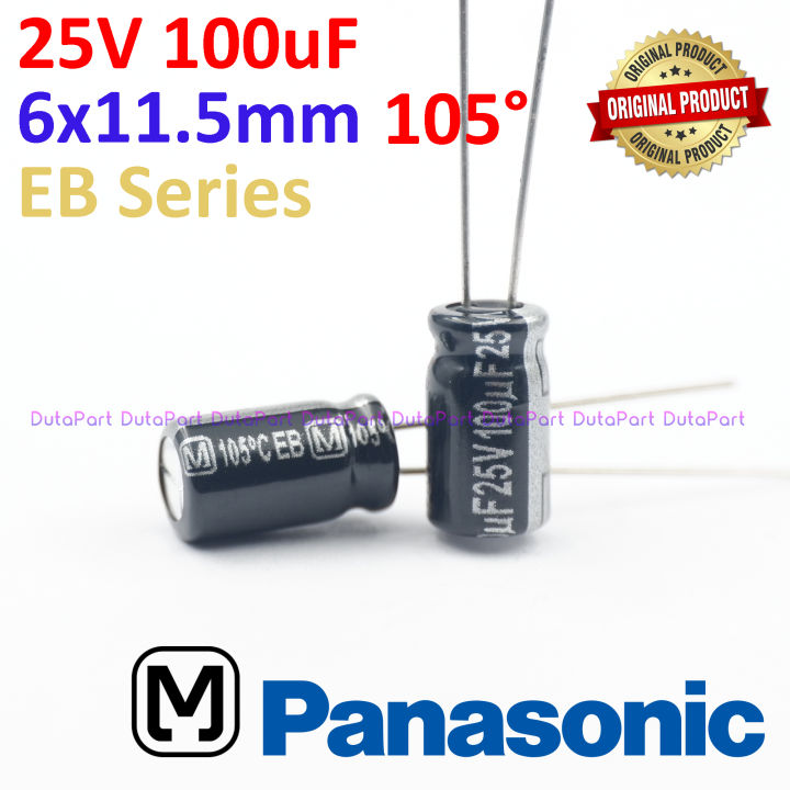 20 PCS 25V 100uF ORIGINAL PANASONIC EB Series Kapasitor Capasitor Elko ...
