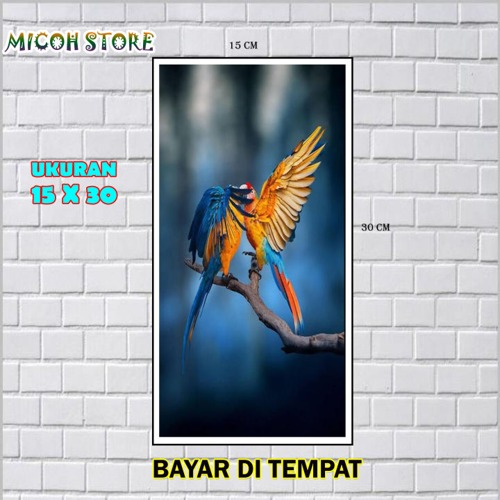 HIASAN DINDING TEMA GAMBAR BURUNG/POSTER KAYU GAMBAR BURUNG/POSTER ...