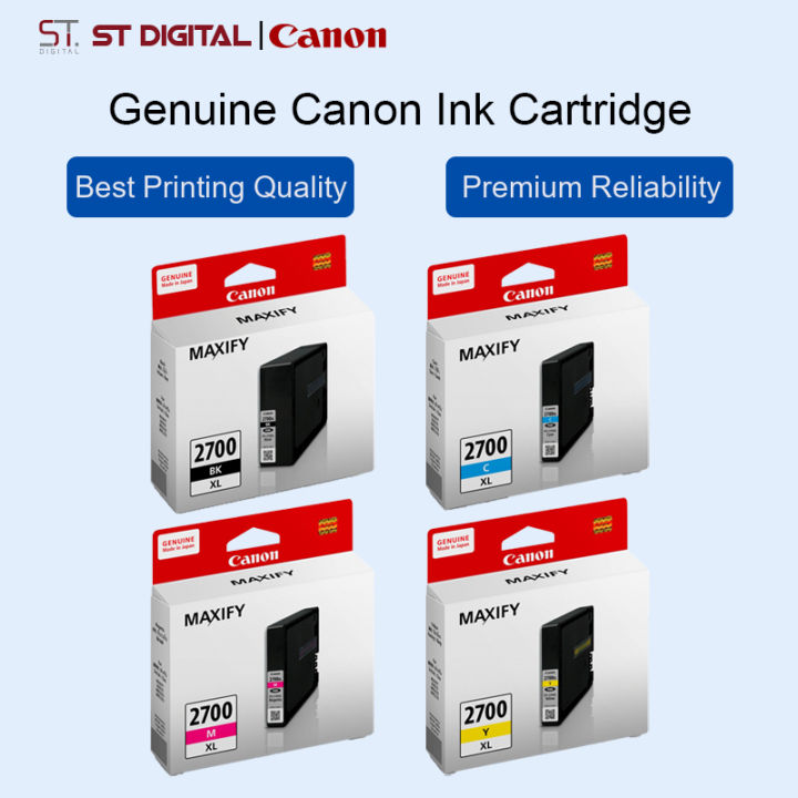 [Original] Canon PGI-2700XL/PGI2700XL/PGI 2700XL Black Cyan Magenta ...