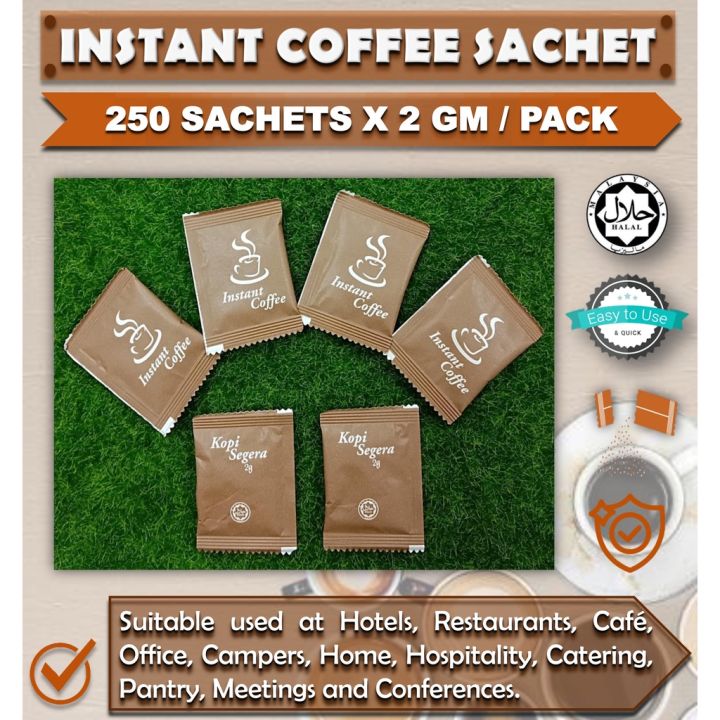 Instant Coffee Sachet (2gm X 250 Sachet) HALAL Logo Individual Packing ...