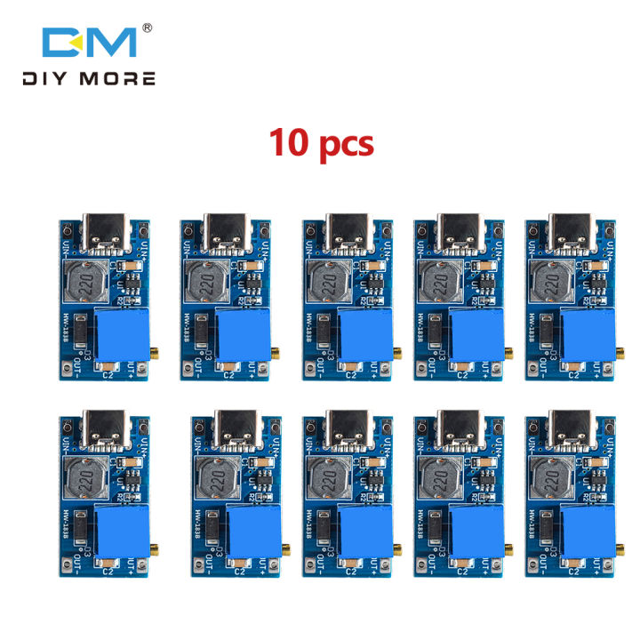 diymore แผงวงจรควบคุมแรงดันไฟฟ้า DC-DC 2A 2V-24V เป็น9V-24V-24V โมดูลแหล่งจ่ายไฟ 1/5/10pcs ...