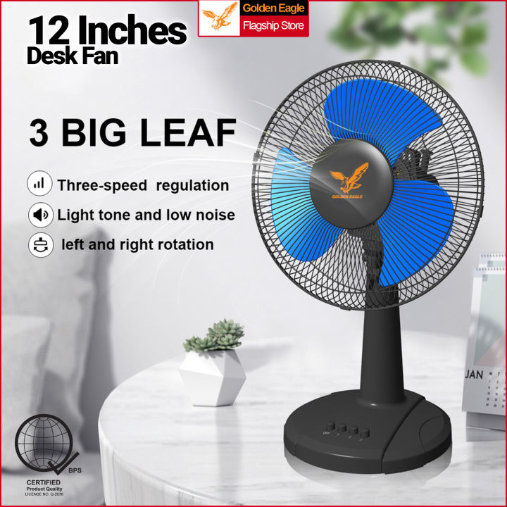 Golden Eagle 12 Inches Electric Desk Fan 3-High Performance Speed ...
