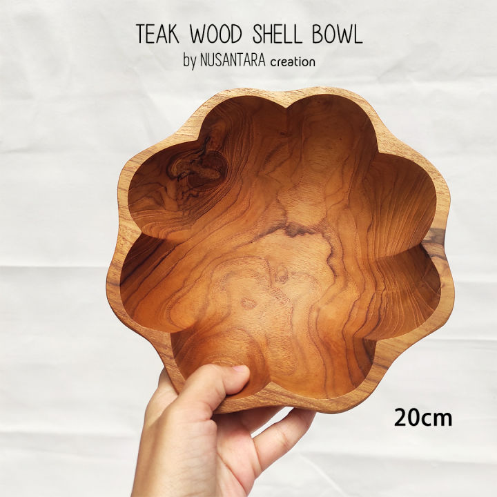Teak Wood Shell Bowl | Lazada