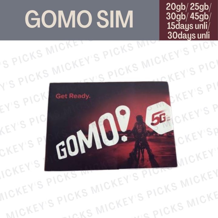 GOMO SIM with 25GB/30GB Data No expiry or 15D/30D Unlimited Data | Lazada PH