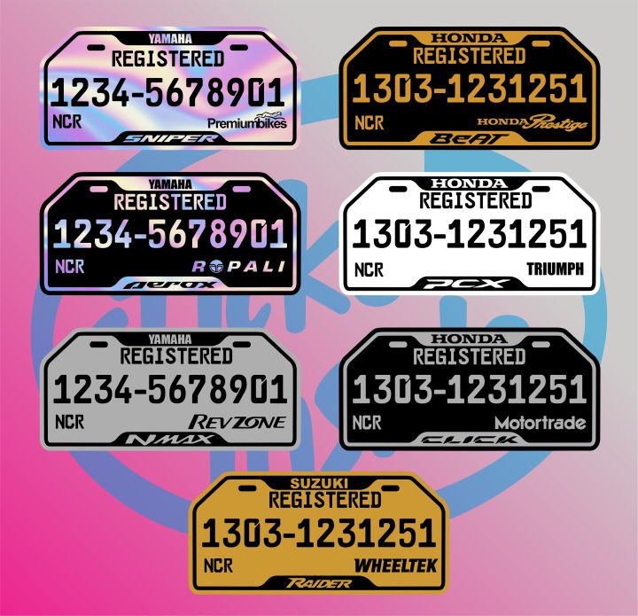 Temporary 3mm Acrylic Plate Number for Motorcycle | Lazada PH