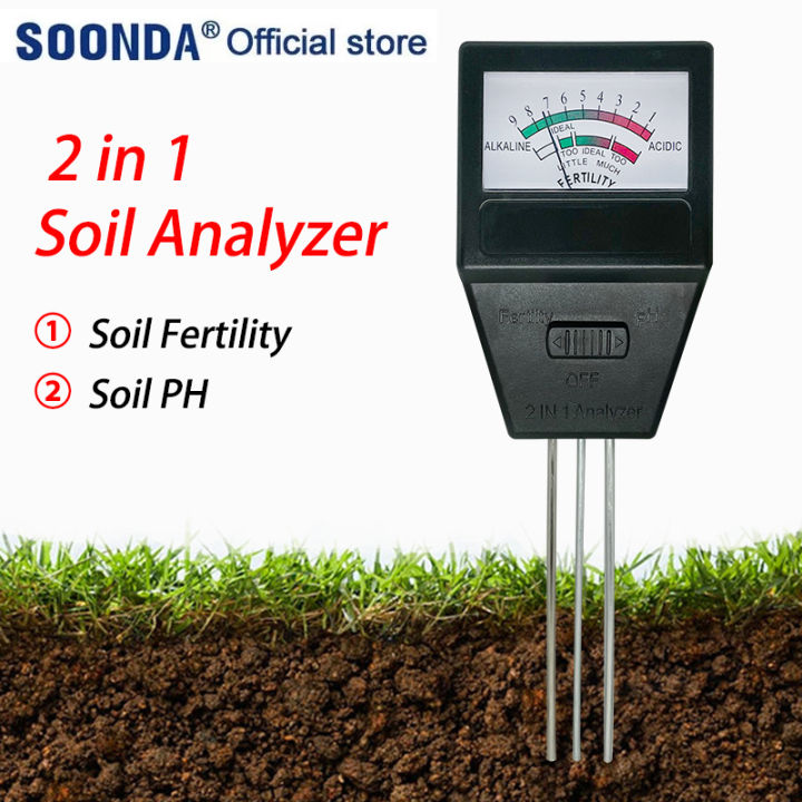 2 In 1 Soil Fertility Meter Ph Meter Tester Ec Meter Soil Nitrogen ...