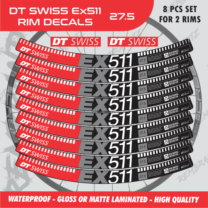 Bike Rim Decals Set for DT Swiss EX511 27.5 and 29er rims | Lazada PH