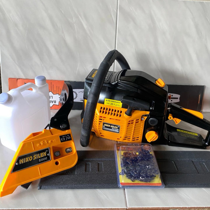 SENSO MESIN CHAINSAW NIKO SILEN 5800 BAR BAJA 22 INCH MESIN GERGAJI ...