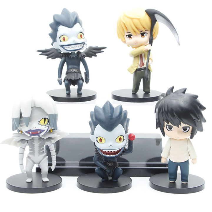 10CM DEATH NOTE Anime Figure Yagami Light PVC Action Figure L Ryuuku ...