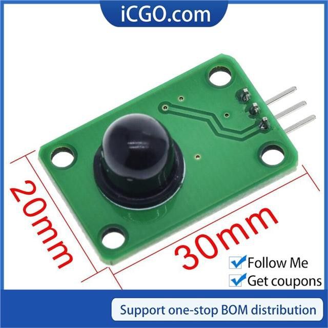 Pyroelectric Infrared Sensor Human Body Detecting PIR Motion Sensor ...