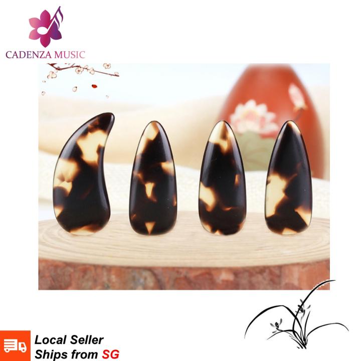 Guzheng Nails (8pcs) with Box 双面弧 | Lazada Singapore
