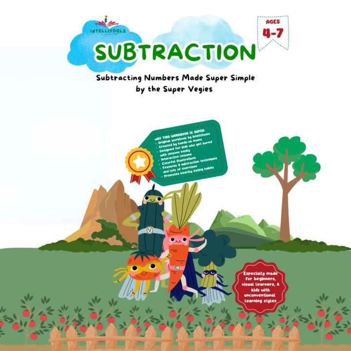 Intellitools Workbook 125Pages Subtraction for Grade1, Beginners ...