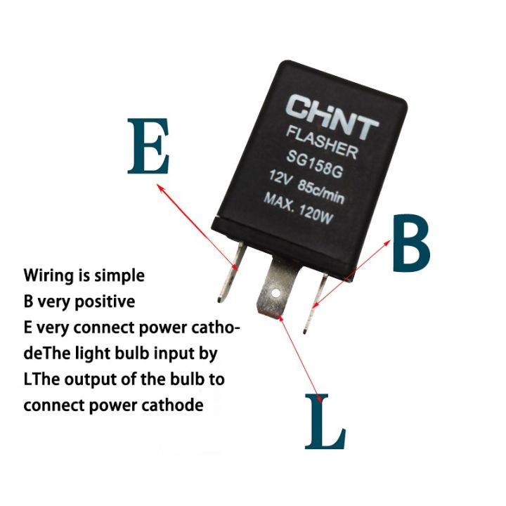 Car Flasher Relay Universal Car Smart Electronic 3-Pin Plug-In 12V 24V ...