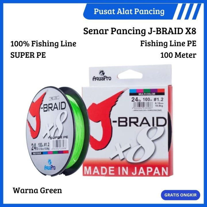 Senar Pancing Baru J Braid X8 Grand 8 Stand Xbraided PE Line Original ...