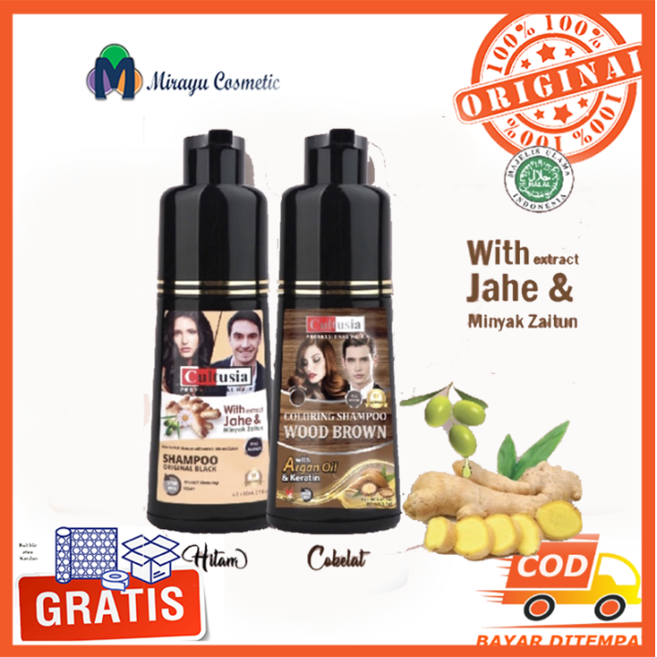 Cultusia Shampoo Shampo Sampo Penghitam Rambut Black Hitam Woody Brown ...