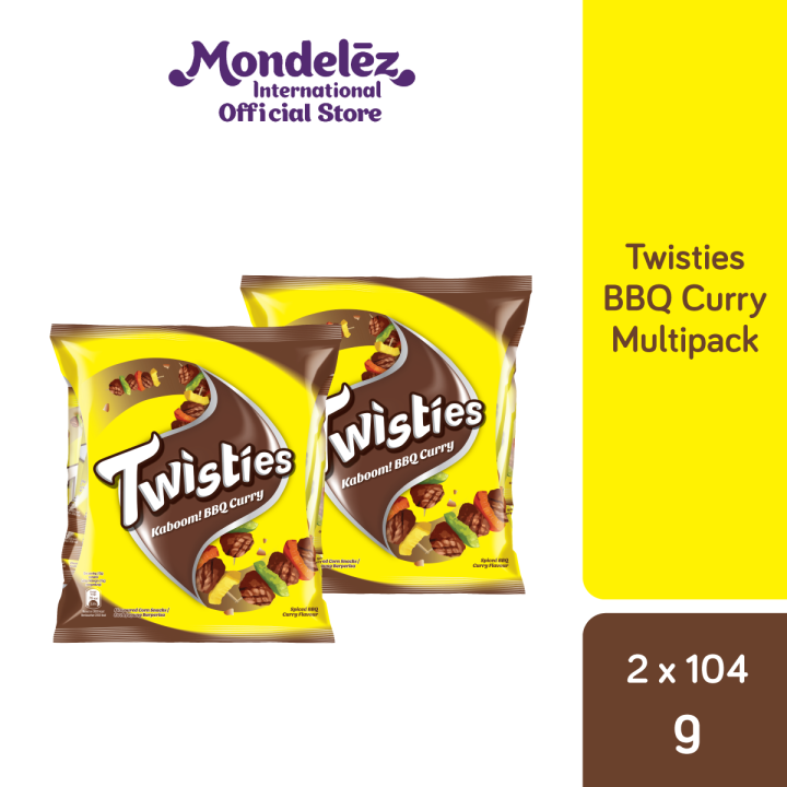 [Bundle of 2] Twisties Multipack Corn Snacks [BBQ Curry/ Cheddar Cheese ...
