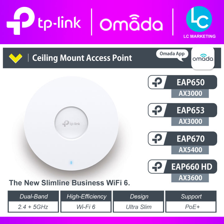 TP-Link Omada EAP650 Ceiling Mount Dual-Band Wi-Fi 6 Access Point MU ...