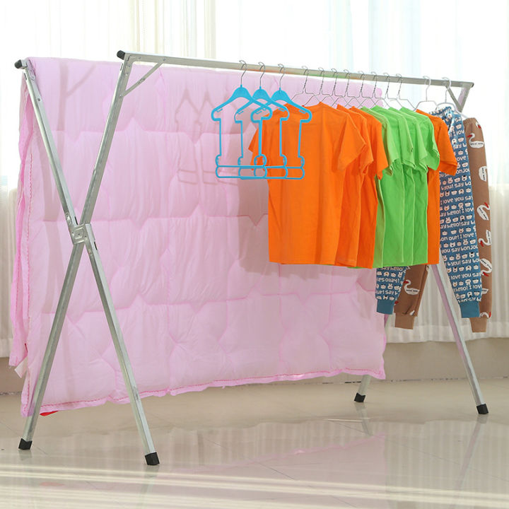 Telescopic Rod Foldable Stainless Steel Drying Rack Clothes Rack ...