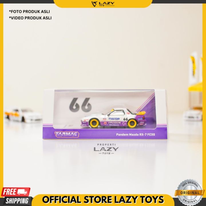 Tarmac Works Hobby64 PANDEM Mazda RX-7 FC3S White / Purple T64-066-WP Diecast | Lazada Indonesia