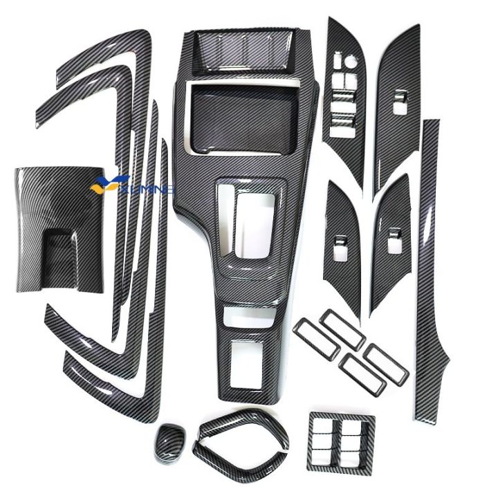 Xuming For TOYOTA FORTUNER 2016-2021 carbon fiber pattern car interior ...