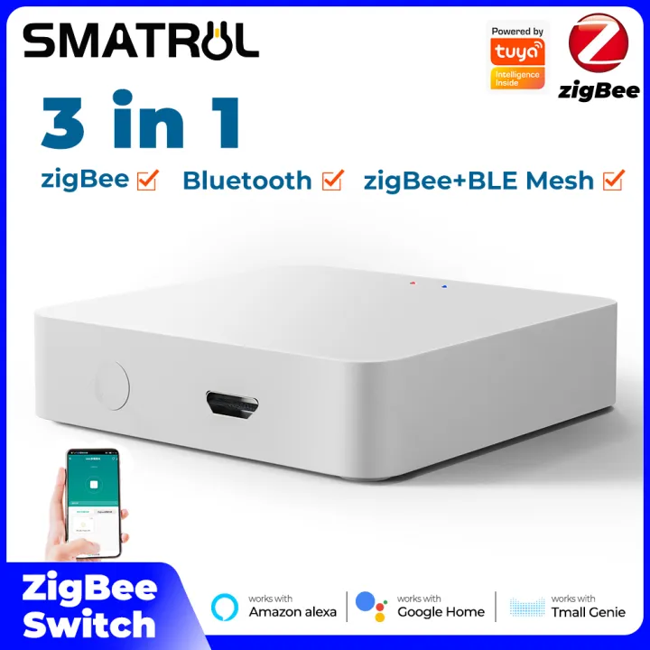 SMATRUL Multi-mode Gateway, ZigBee Bluetooth Mesh Wireless Bridge Hub,Tuya/ Smartlife APP ...
