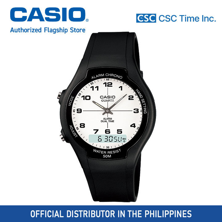 Casio (AW-90H-7BVDF) Black Resin Strap 50 Meter Watch | Lazada PH