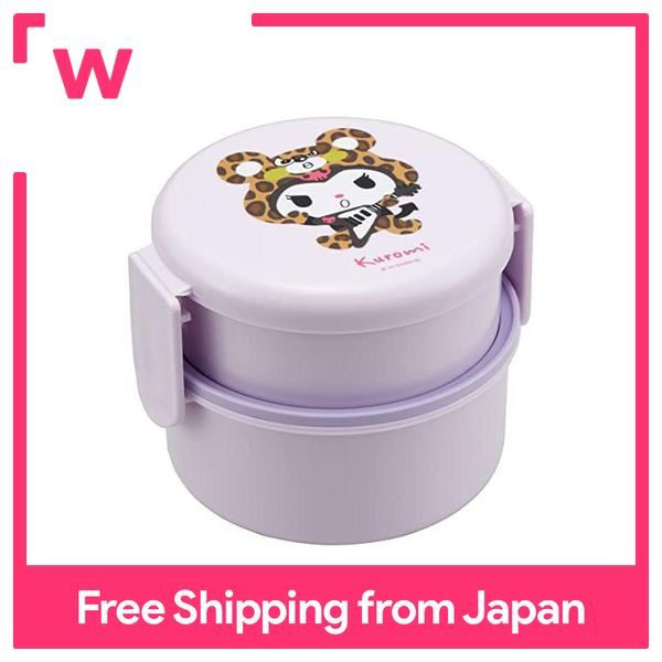 Skater Antibacterial Lunch Box, Kuromi, Cover, Sanrio, 500ml, 2-tier, round, made in Japan ...