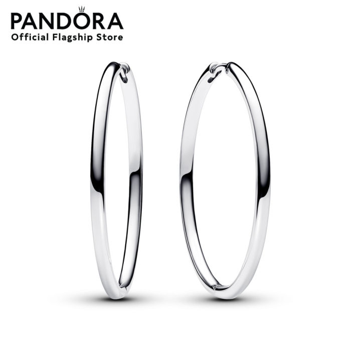 Pandora Sterling silver hoop earrings | Lazada.co.th