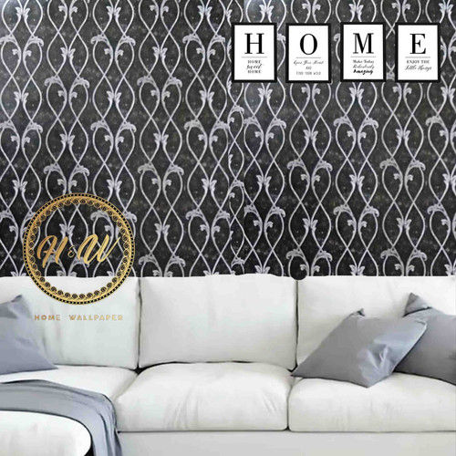 PAKET 5 ROLL Wallpaper Stiker Dinding Teralis 3d Dasar Hitam Ukuran ...