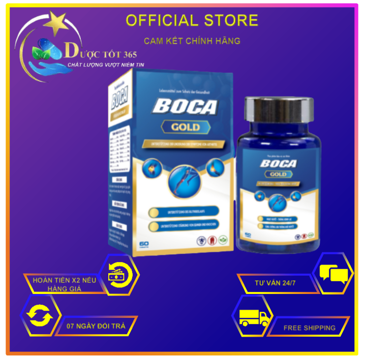 Cam kết chính hãng - Viên Uống BOCA GOLD - Hỗ Trợ Giảm Đau Nhức Xương ...