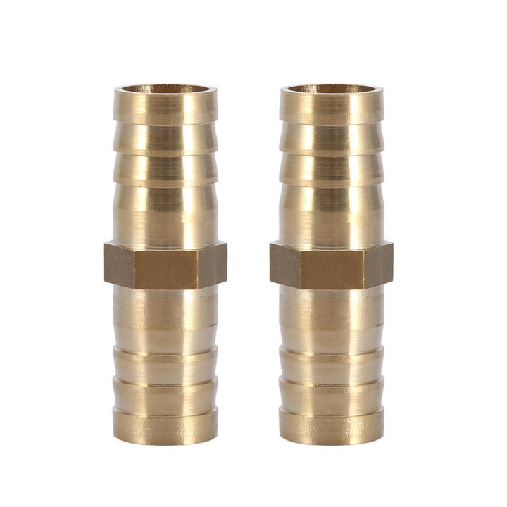 Brass Barbed Straight 2-Way Pipe Connector Tube Joiner Fitting 6/8/10 ...