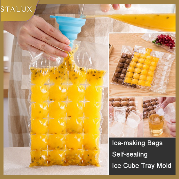 Starlux 10PC Ice-making Ice Bags Disposable Transparent Self-sealing ...