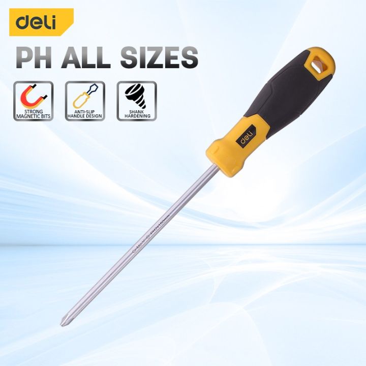 Deli Industry Philip Screwdriver Full Size Metal CR-V Strong magnetic ...