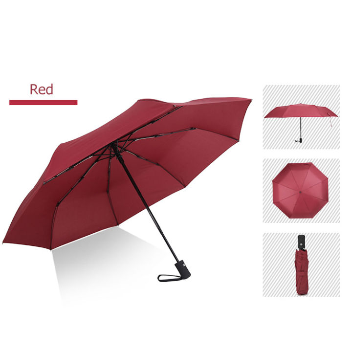 Parasol Auto Open Close Umbrella Travel Folding Compact Weatherproof ...