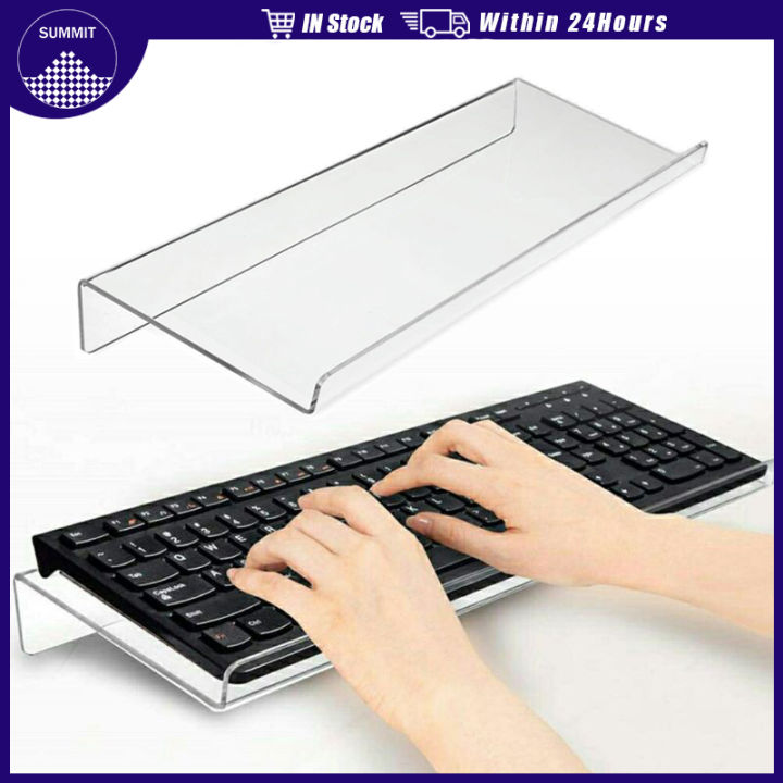 Acrylic Tilted Computer Keyboard Holder Home Office Ergonomic Design ...
