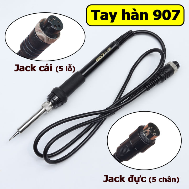 Tay hàn 907 thay thế dùng cho trạm hàn Hakko 936 Jack đực Jack cái | Lazada.vn