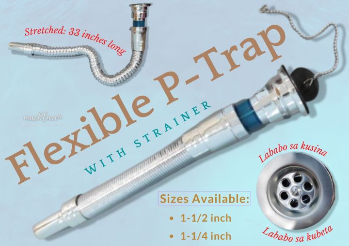Flexible P-Trap ️ P trap with Strainer ️ For 1¼ inch and 1½ inch ️ Para ...