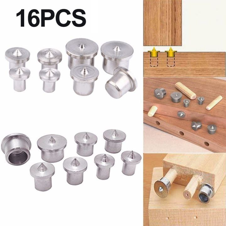 MYTOOLS 16Pc Dowel Joint Alignment Tool Centre Point Pin KIT For 6,8,10 ...