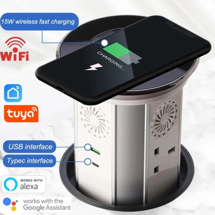 Tuya Touch Automatic Lifting Pop-Up Table Socket Desk IP65 Waterproof ...