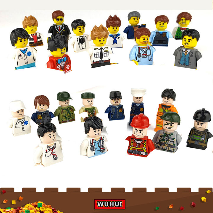 WUHUI 24pcs City Minifigures Toy Building Kit Building Blocks Toys ...